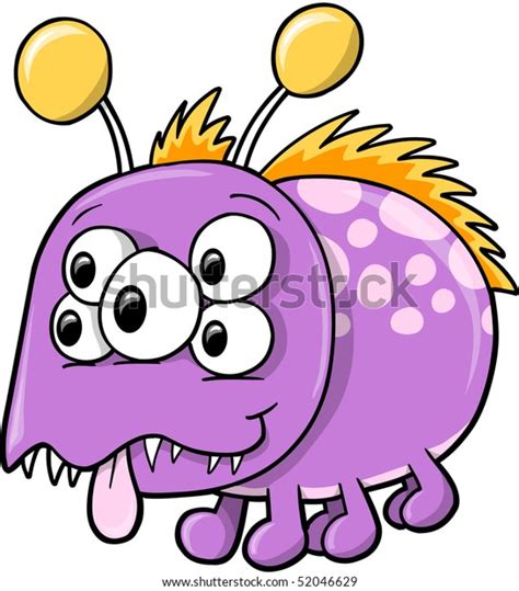 Monster Alien Vector Illustration Stock Vector Royalty Free 52046629