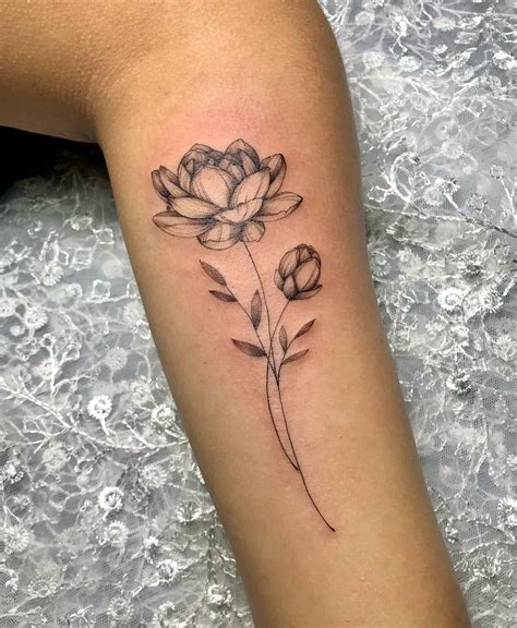 Space Lotus Flower Tattoo