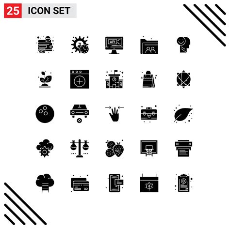 Stock Vector Icon Pack Of 25 Line Signs And Symbols For Folder User Product Web Coding Editable