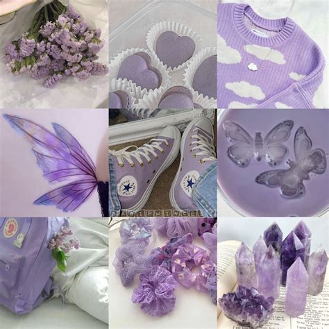 Purple Purple Aesthetic Background Pastel Butterflies Mood Board Inspiration