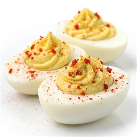 Deviled Eggs Isolated On White Background Stock Illustration