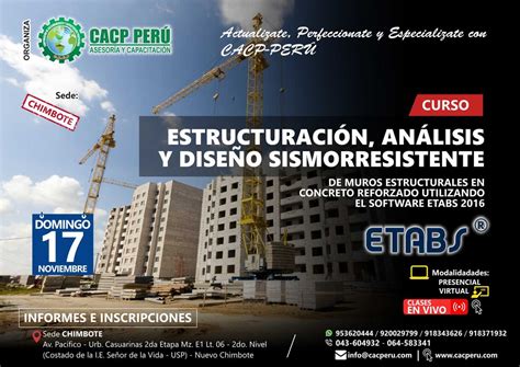 Listas Diseño De Edificios Con Etabs 2016