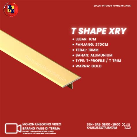 Jual T Shape Lis Alumunium Lis T Tile Trim Lis Pembatas T Shopee Indonesia