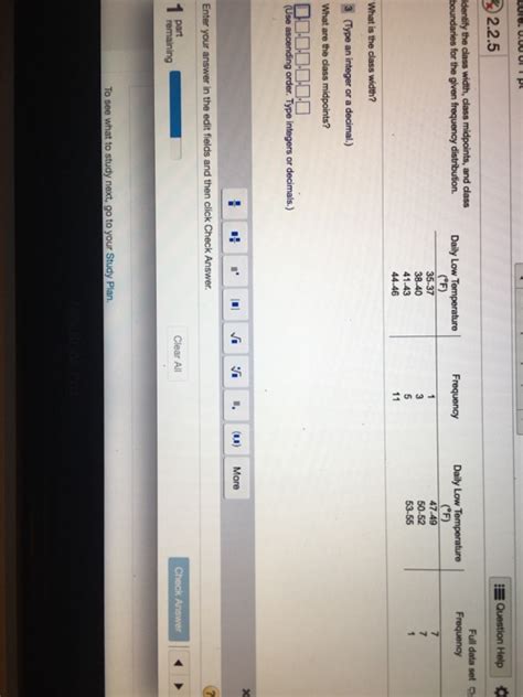 Solved Identify The Class Width Class Midpoints And