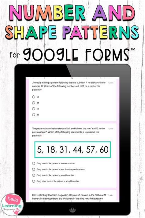 Numerical Patterns Shape Patterns And Pattern Rules Practice For