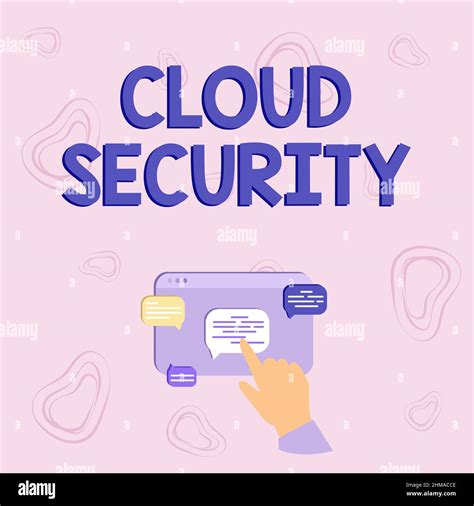 Text Caption Presenting Cloud Security Word For Protect The Stored Information Safe Controlled