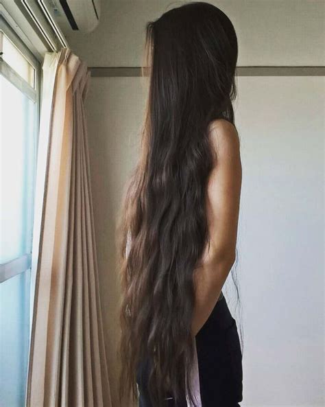 Hip Length Black Hair
