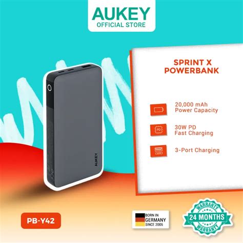 Aukey Pb Y42 Sprint X 20k Mah 30w With Free Mouse Pad Lazada Ph