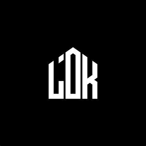 Lok Letter Logo Design On Black Background Lok Creative Initials