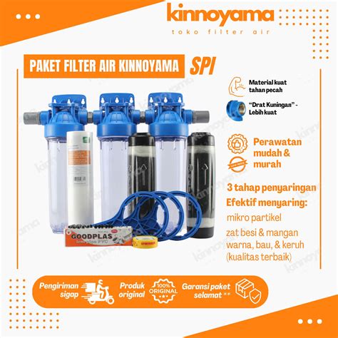Jual Paket Filter Penjernih Air Toren Kuning 3 Tahap Saringan Filter