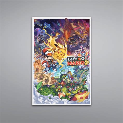 Lets A Go Mario Art Print Etsy