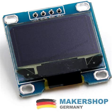 096 Zoll Arduino Oled Display Ssd1306 Blau 128x64 I2ciic Modul Spi Makershopde
