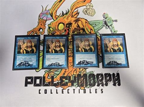 Magic The Gathering Counterspell Foreign Black Bordered X4 Signed Mark Poole Ebay