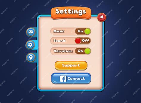 Psd Setting Game Ui Popup Cartoon Popup Gaming Popup Cartoon Style Game Ui Gaming 2d Ui Game Art