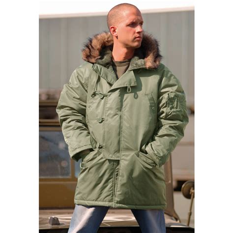 Esercito N3b Snorkel Parka Freddo Militare Stile Giacca Verde Oliva Xs