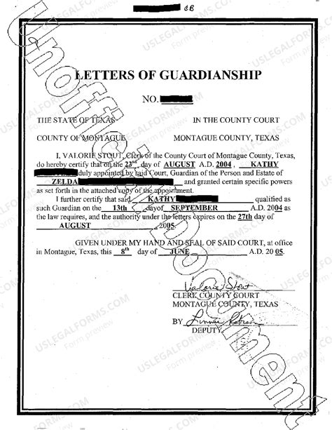 Letter Of Guardianship For Minor Us Legal Forms