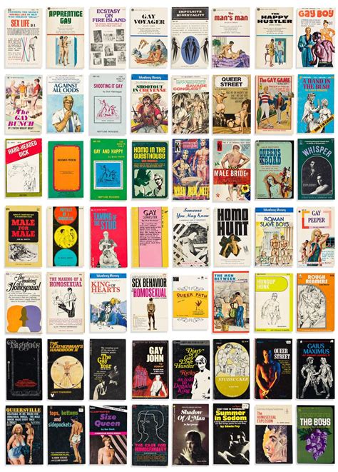 Lot Gay Male Themed Pulp Fiction And Romances A Large Group Upwards