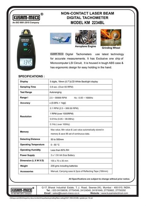 Digital Tachometer Industrial Tachometer Latest Price Manufacturers