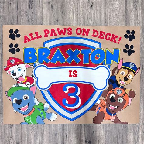 Paw Patrol Banner Etsy