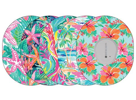 Glucomart Dexcom G7 Adhesive Patches 5 Pack Paradise