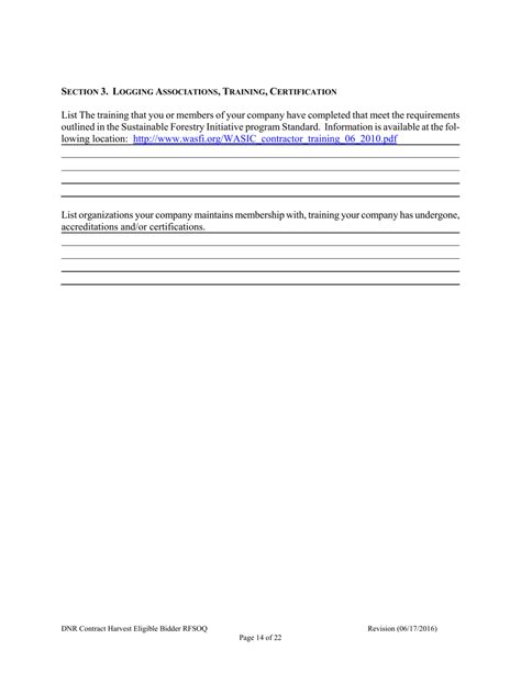 Washington Contract Harvest Eligible Bidder Request For Statement Of Qualifications Rfsoq