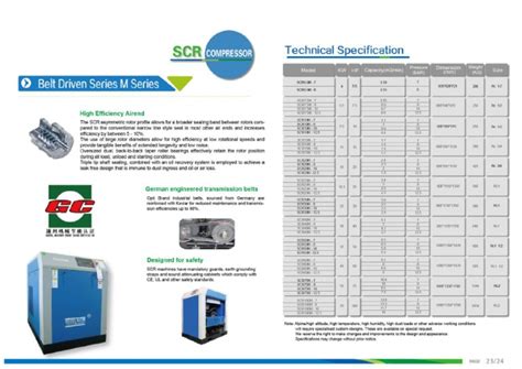 Scr Compressor Catalogue M Series Pdf Pdf