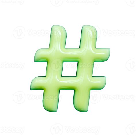 Hastag Icon Glossy Lime Green Bubble Emblem 72279439 Png