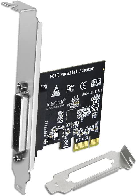 Amazon Com LinksTek 1 Port PCI Express Parallel Card For Printers IEEE 1284 Standard DB25 LPT