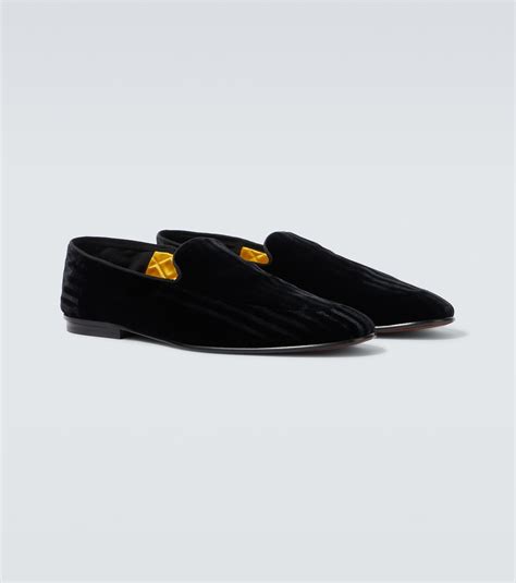 Steven Striped Velvet Loafers In Black Tom Ford Mytheresa