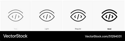 Developer Icon Thin Light Regular And Bold Style Vector Image