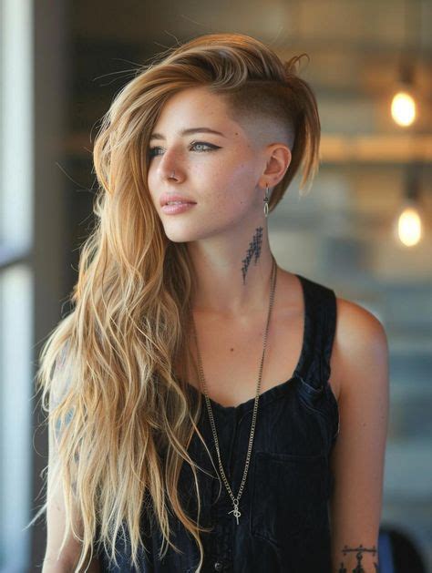 Pin By Omar Harrison On Hair Long Hair Shaved Sides Long Hair Styles