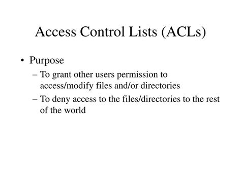 Ppt Access Control Lists Acls Powerpoint Presentation Free Download Id4123130