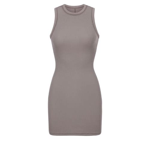 Skims Dresses Rare Skims Smoke Cotton Rib Tank Dress Poshmark