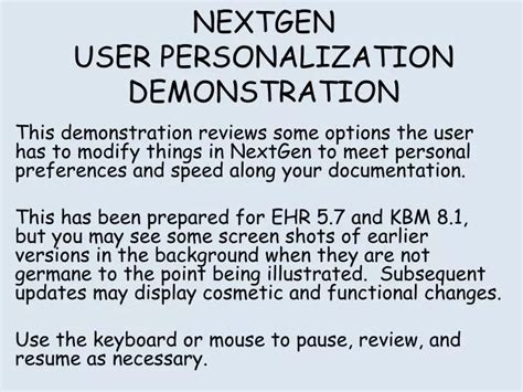Ppt Nextgen User Personalization Demonstration Powerpoint