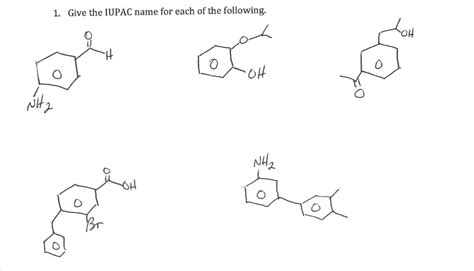 Solved IUPAC Naming Question With Aromatics Please Help Me Chegg Com