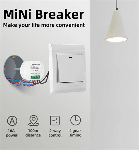 Rf 433mhz Smart Mini Switch Module Relay 16a 2 Way Wireless Remote Control Light Switch Timing