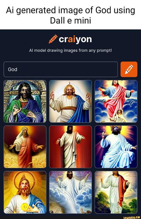 Ai Generated Image Of God Using Dall E Mini Crayon Al Model Drawing Images From Any Prompt Ged