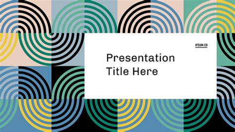 추상 기하학적 그래픽이 있는 프레젠테이션 제목 슬라이드 디자인 레이아웃 Davey 시스템 Ipsumco 시리즈 형판에 대한 스톡