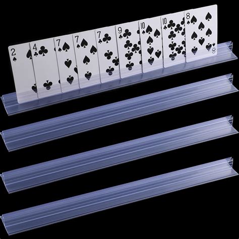 Meonum 4 Pcs 15 Inches Clear Plastic Card Organizer Clear