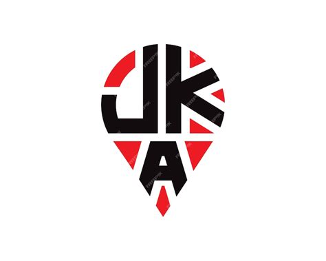 Premium Vector Jka Letter Location Shape Logo Design