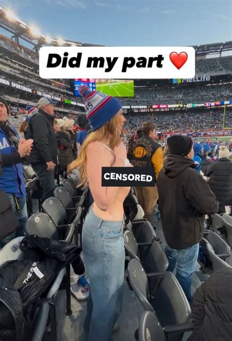 Model Flashes At Nfl Game And Claims Giants Player Paid Her To Distract