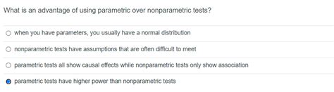 Solved What Is An Advantage Of Using Parametric Over
