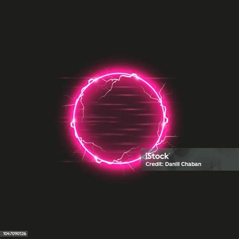 레드 라운드 프레임입니다 빛나는 원 배너 블랙 투명 한 배경에 고립 벡터 일러스트 레이 션 검은색에 대한 스톡 벡터 아트 및 기타 이미지 Istock