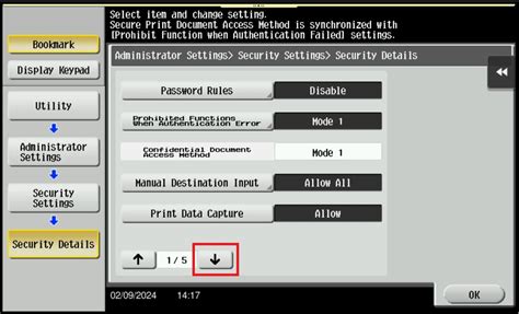Setup Secure Print Only On Machine Konica Minolta Assist
