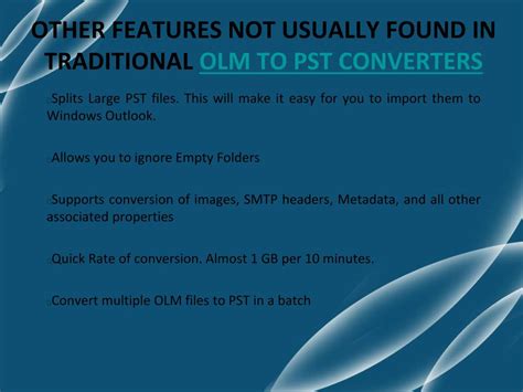 Ppt Convert Olm To Outlook Pst File Format Powerpoint Presentation