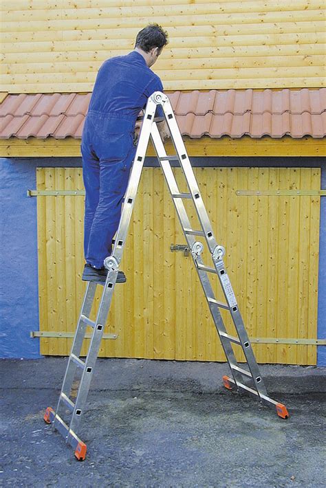 Лестница трансформер шарнирная 4 секционная Krause Multimatic 4х4