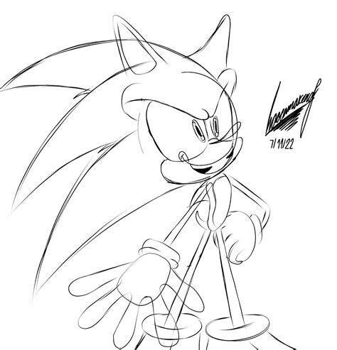 Sonic Frontiers Sonic Sketch By Gordodel2006 On Deviantart
