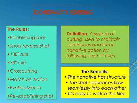 Continuity Editing Ppt