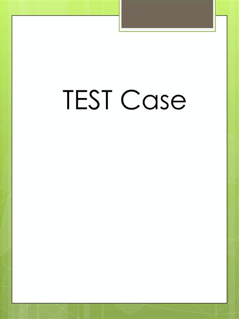 test case pdf
