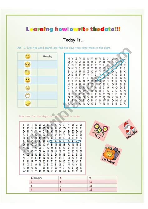 Learning How To Write The Date ESL Worksheet By LizethLeli